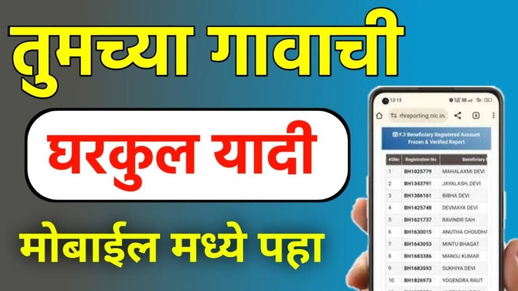 तुमच्या गावाची घरकुल यादी पहा Gharkul List Download in Mobile | Gharkul ...